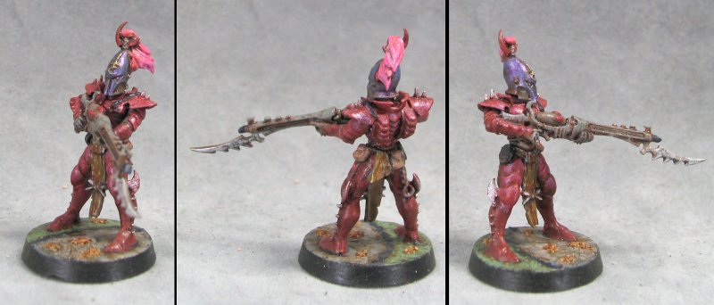 Red and Green Dark Eldar Troopers