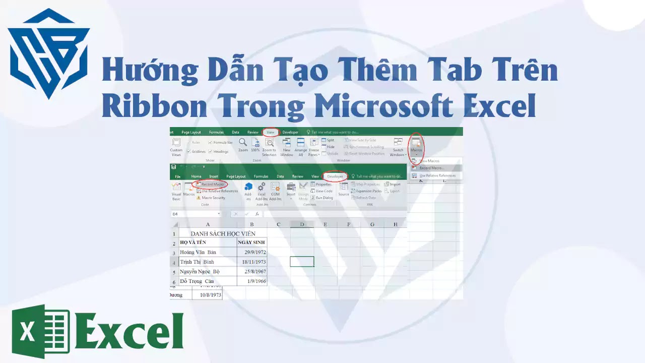 Hướng Dẫn Tạo Thêm Tab Trên Ribbon Trong Microsoft Excel