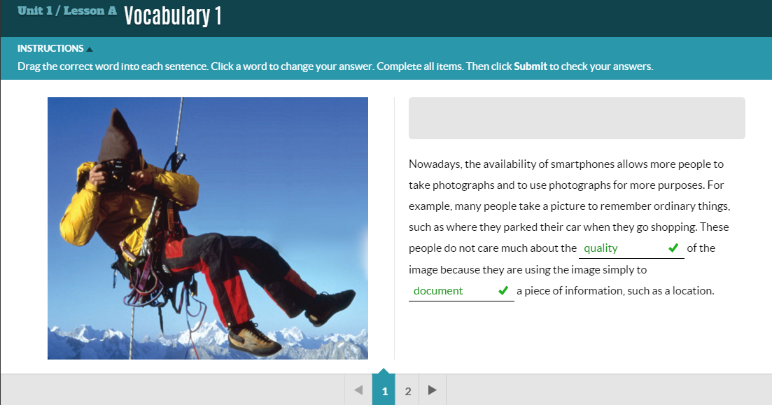 Reading Explorer Unit 1A ~ Homework Answer