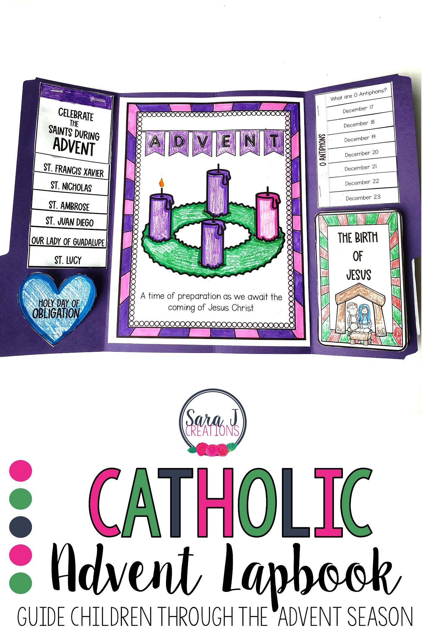 Advent Lapbooks for Catholic Kids | Sara J Creations