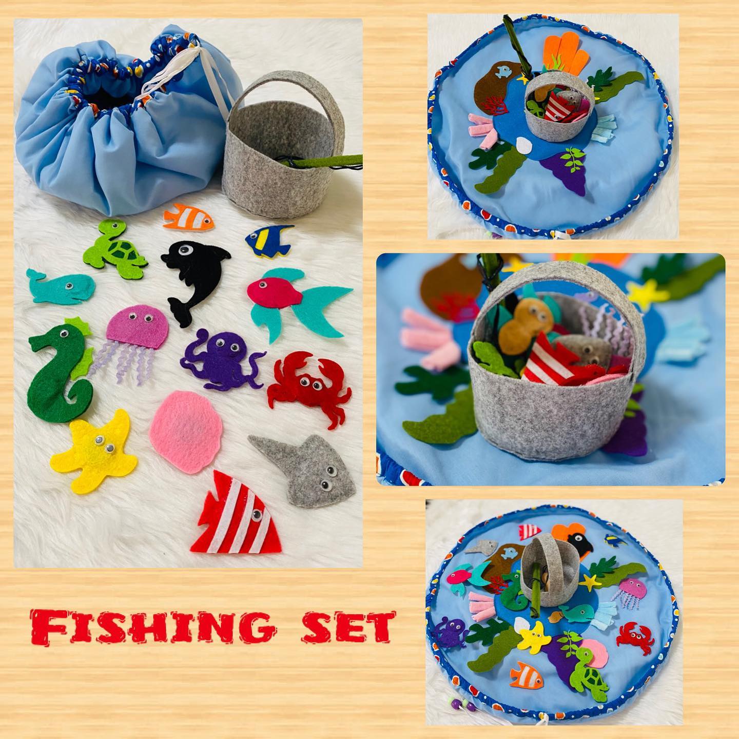 kathleenclairehandicrafts: Fishing set Play mat