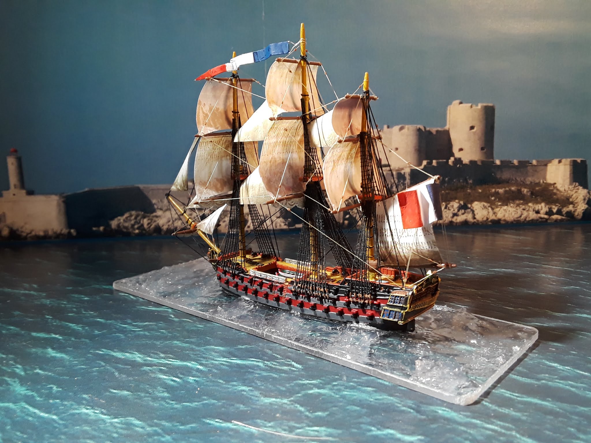 A Miniatures Hobby Room: Black Seas French Third Rate L' Aquilon 74-Gun SOL