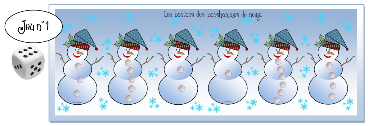 Amiscol: Jeu " Les boutons des bonshommes de neige