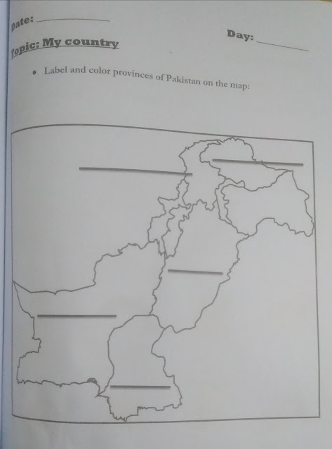 Map of Pakistan for kids worksheet for kids - fusionstories