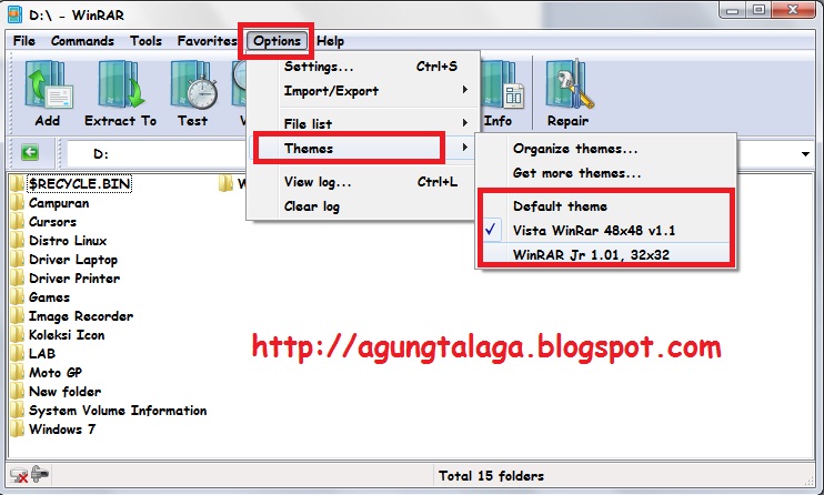 blog saya: Cara mengganti skin pada winrar