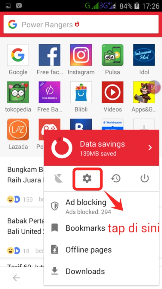 ☁Cara Menonaktifkan notifikasi berita pada web browser opera mini untuk smartphone Ber OS ...