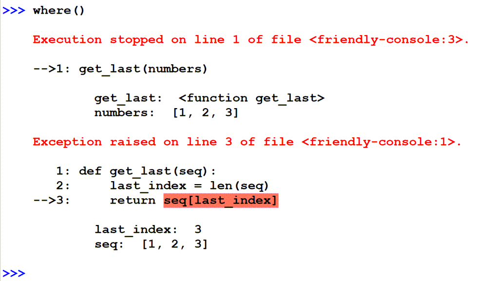 Only Python: Friendlier tracebacks in REPLs (including Jupyter)