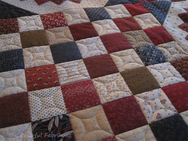 The Colorful Fabriholic: Checkerboards and Dresdens Back from the Quilter