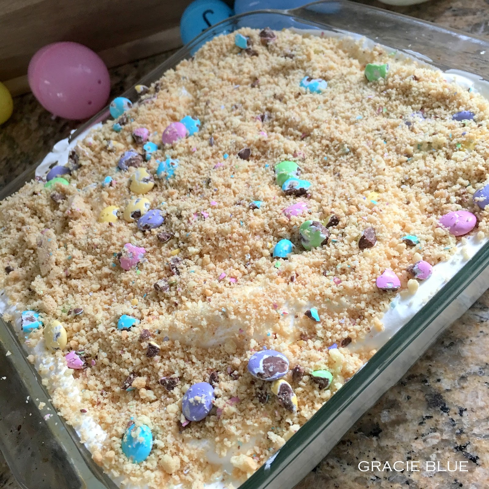 Gracie Blue : Easiest Easter Dessert {No Bake Golden Oreo Cake}