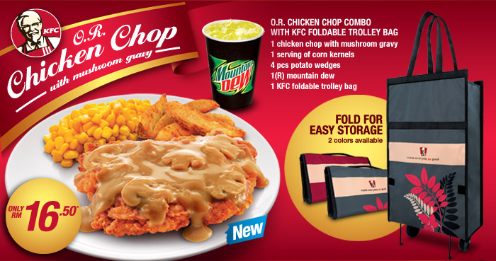 Karyn's Food Blog: KFC O.R. Chicken Chop @ KL Sentral
