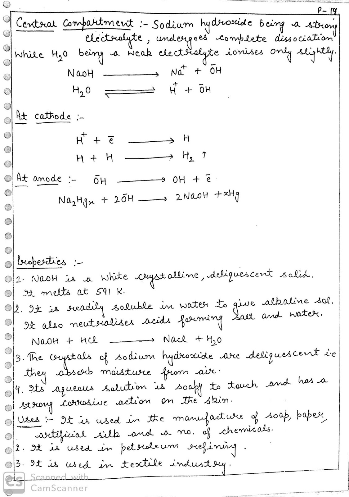 S-Block Elements Handwritten Notes for 11th Chemistry