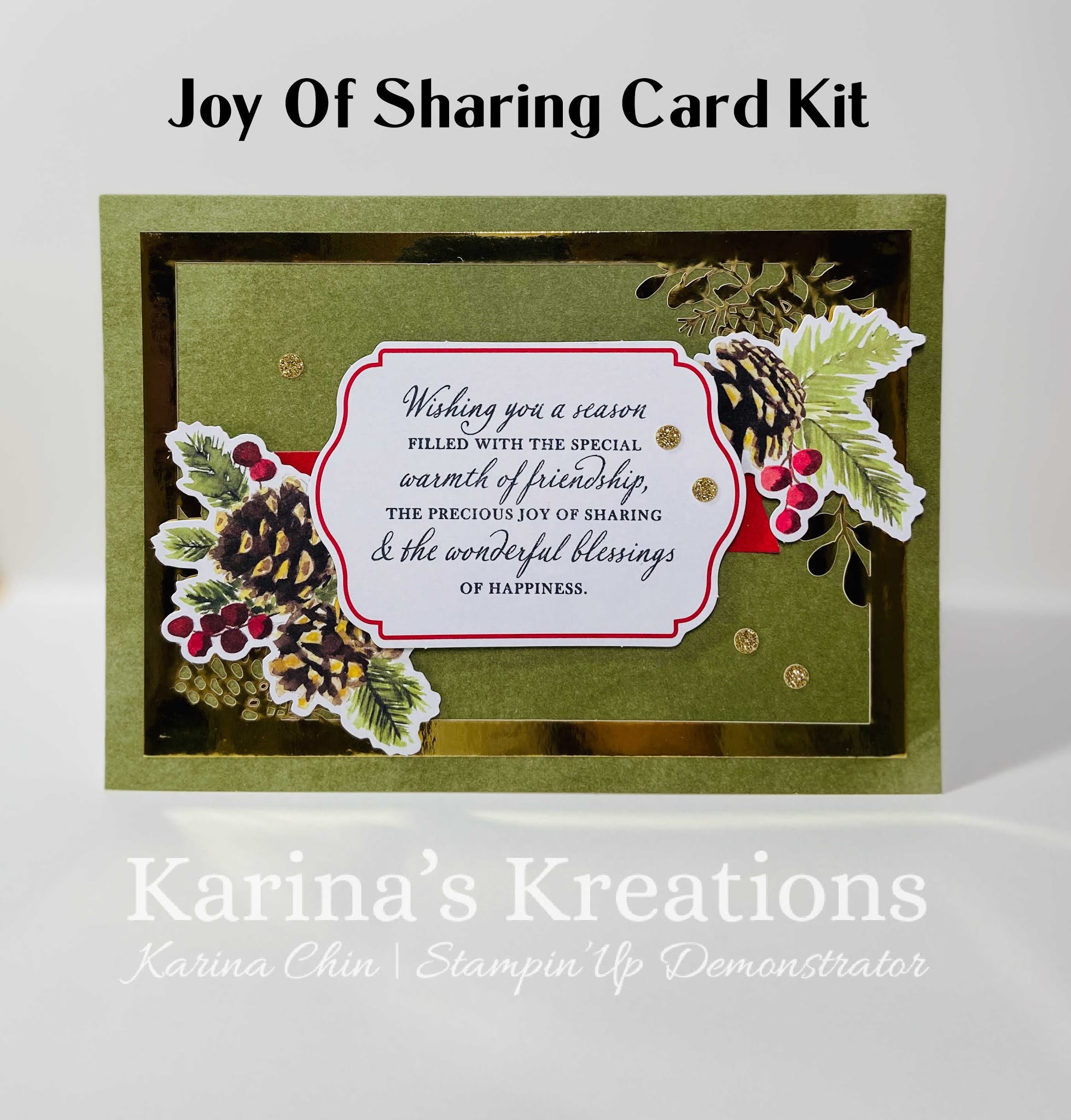 Holiday Helper Day #6 - Joy of Sharing Card Kit - Karina Chin, Stampin ...