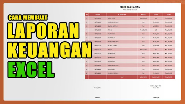 Laporan Keuangan di excel - Ade Karyadi