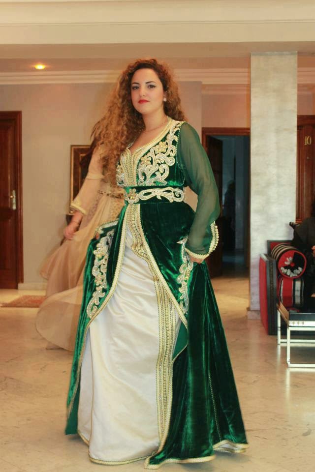 Caftan vert royal - Caftan Marocain 2018 - Vente Caftan & Takchita Pas Cher