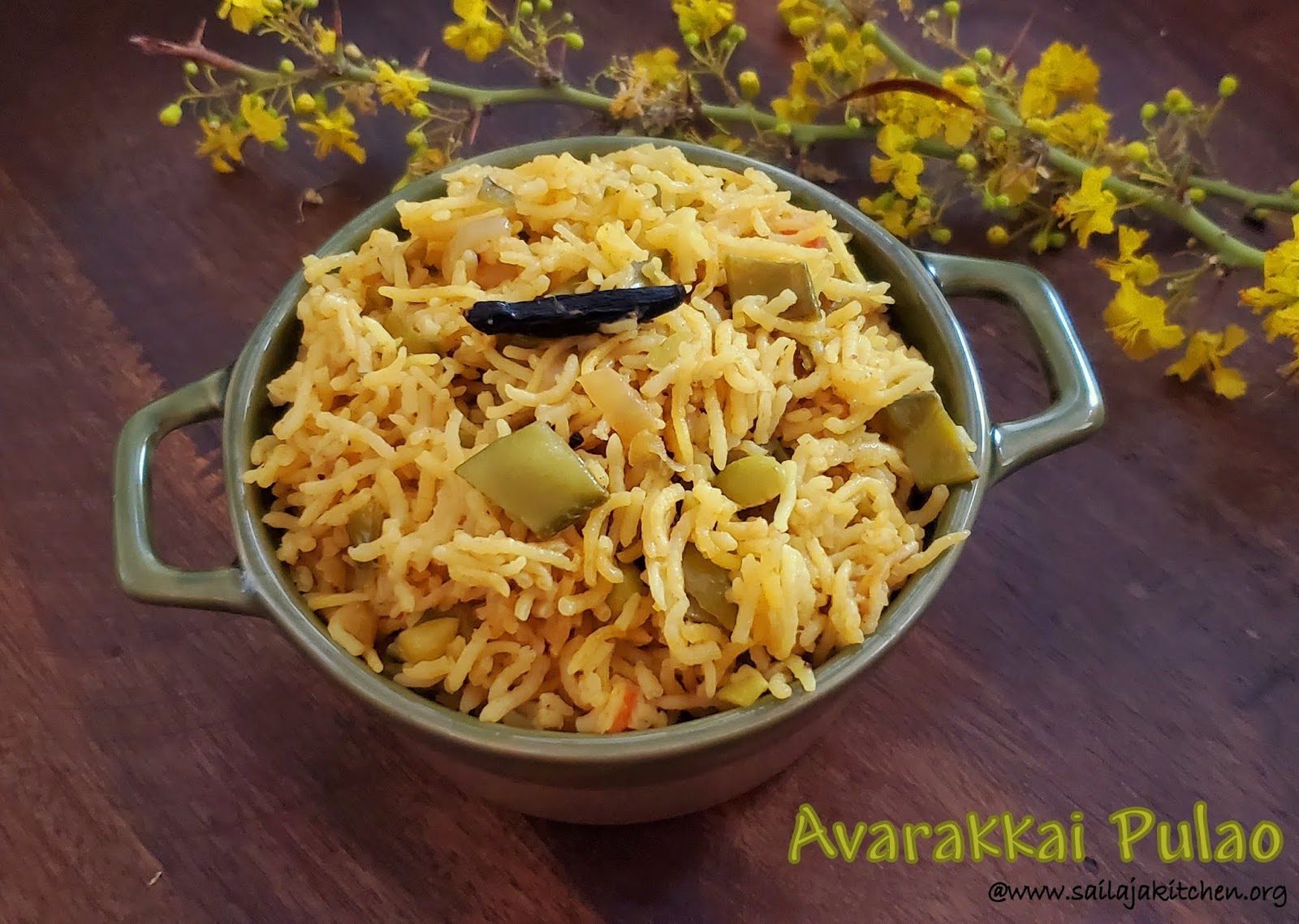 Sailaja Kitchen...A site for all food lovers!: Avarakkai Pulao ...