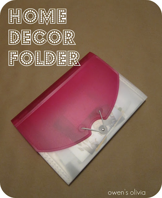 owen's olivia: How to Organize Home Decor into One Accordion Folder