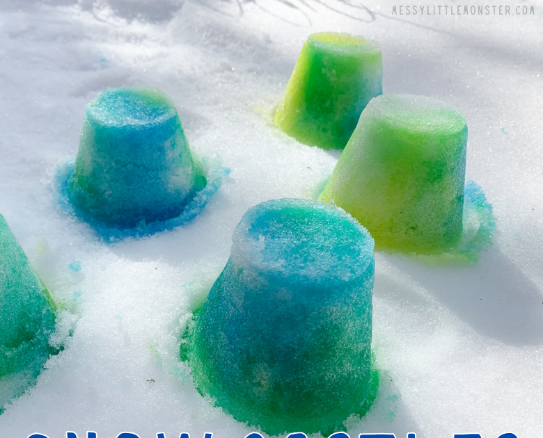 Snow Castles - Snow Activity for Kids - Messy Little Monster