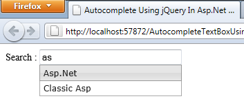 Autocomplete Textbox Using jQuery In Asp.Net and C#.Net « Asp.Net,MVC ...