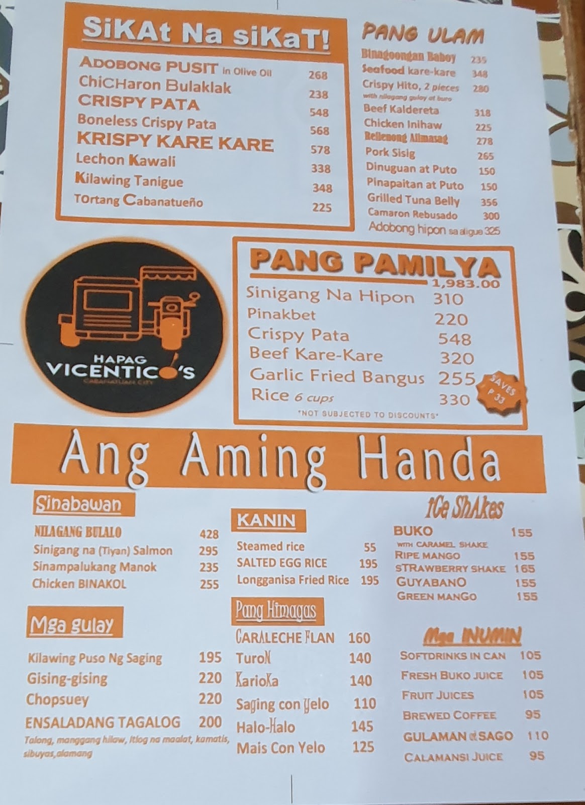 Hapag Vicentico's Restaurant in Cabantuan City, Philippines