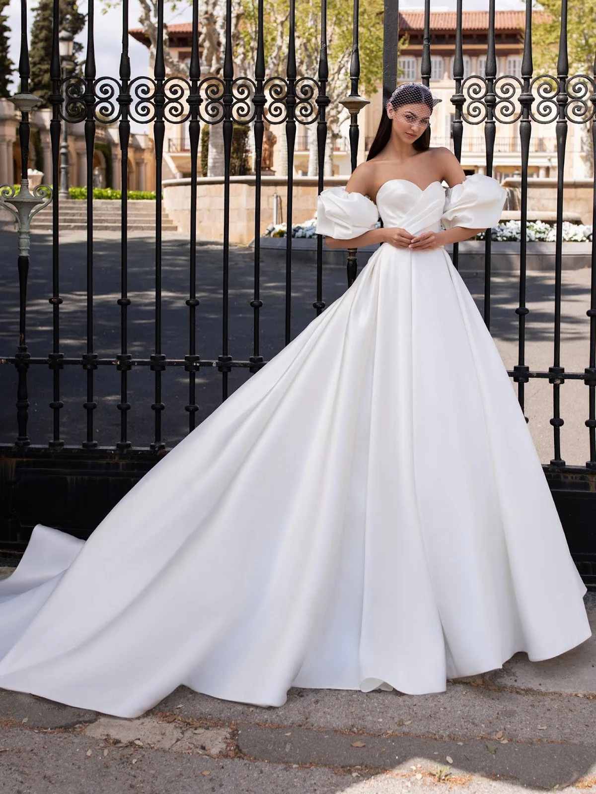 Gorgeous 2020 Mikado Satin fabric wedding dresses | Melody Jacob