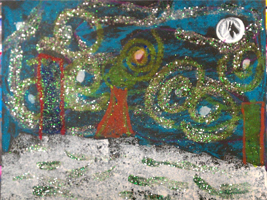 The David Lubin Art Studio: Starry Night in Winter