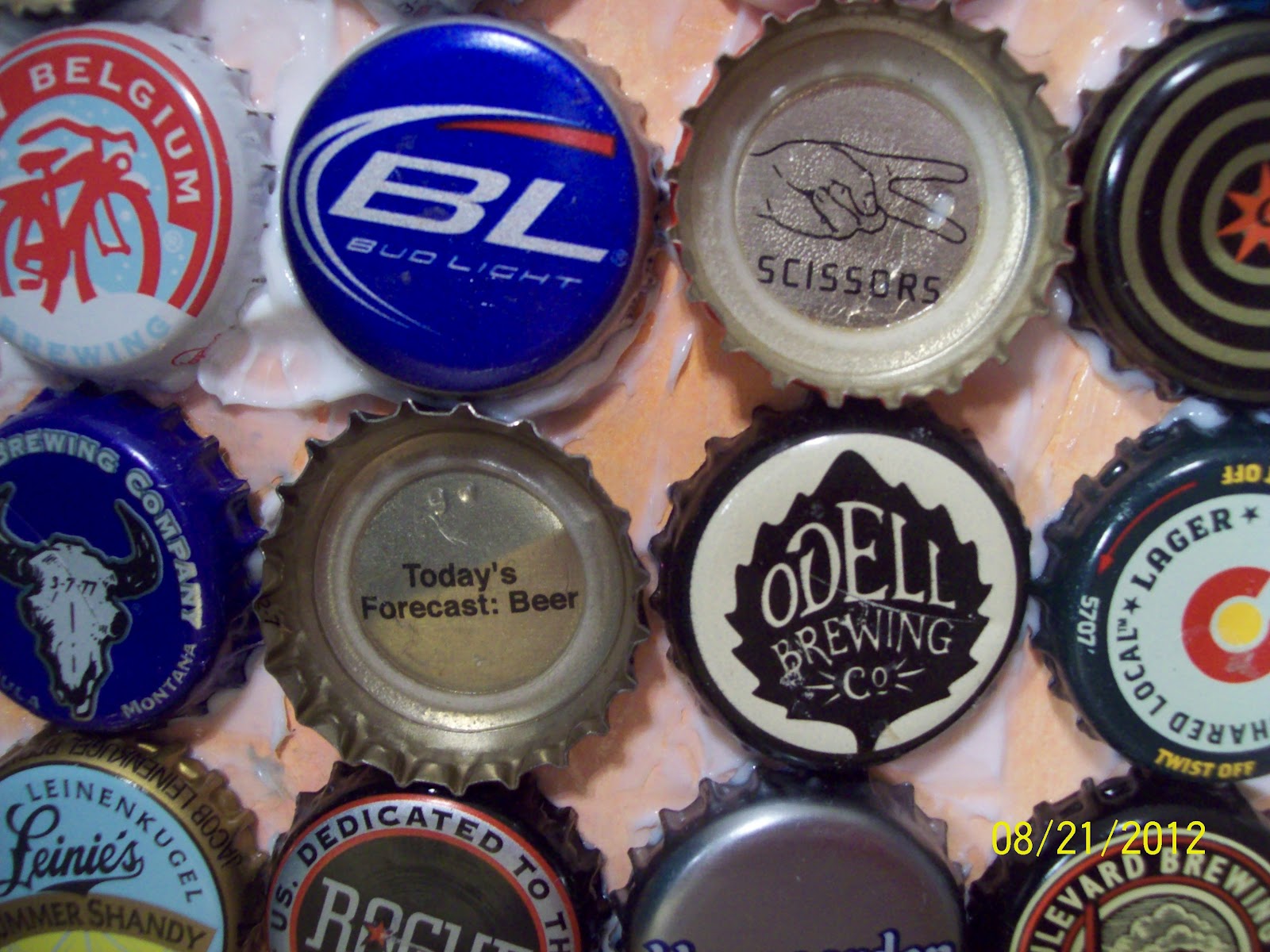 **The Craft Donkey**: Beer Bottle Cap Fun- Art Journal Page