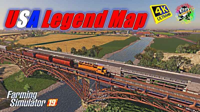 FS19 USA Legend Map 0.3 - FS 19 & 22 USA Mods Collection