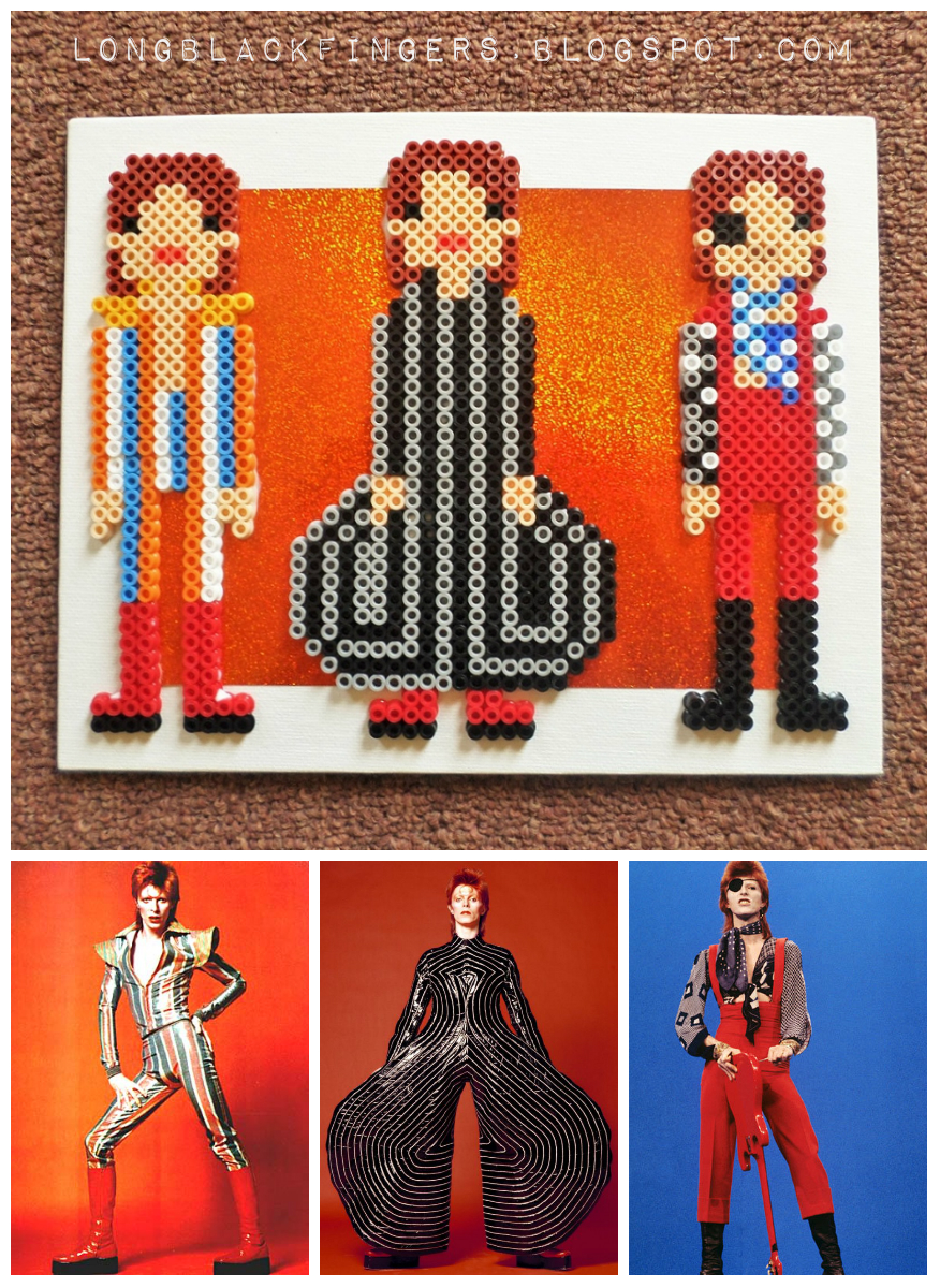 Long Black Fingers : David Bowie Perler Bead Sprites