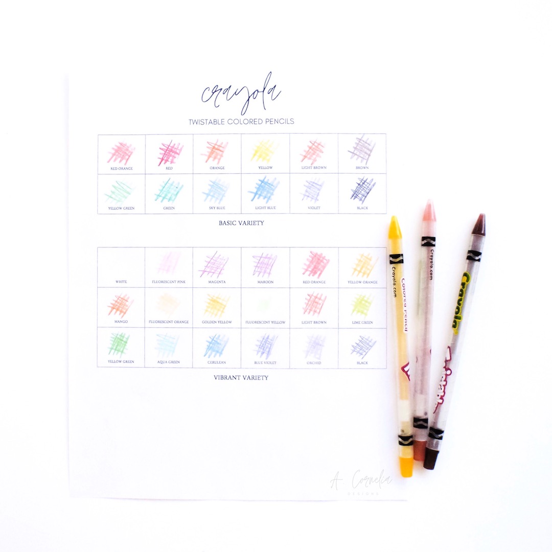 Color Swatches: Crayola