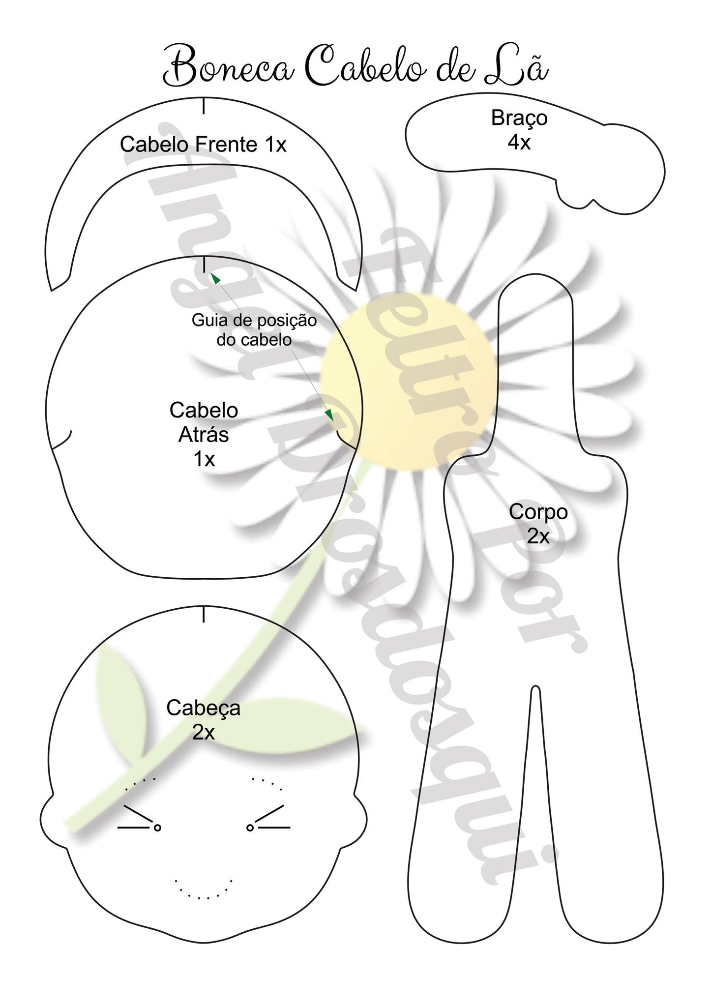 Eu Amo Artesanato: Boneca em Feltro com Molde
