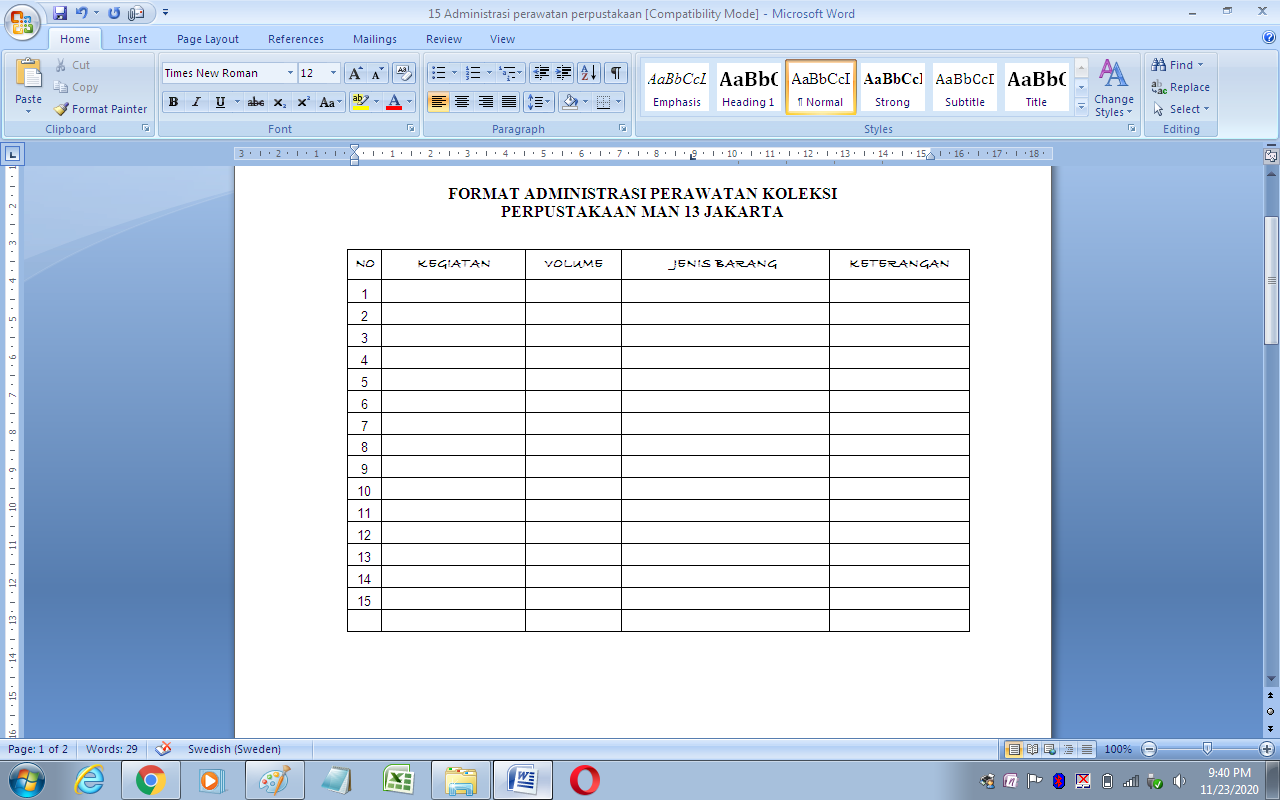 Contoh administrasi perawatan perpustakaan sekolah - antapedia.com