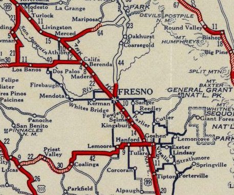 Former US Route 99 on 16th Street in Merced