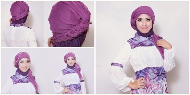 Tutorial Hijab Gaya Turban Kepang ~ Aisty Derajat