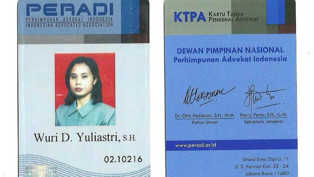Peradi Mulai Distribusikan KTPA (Kartu Tanda Pengenal Advokat) Pasca ...