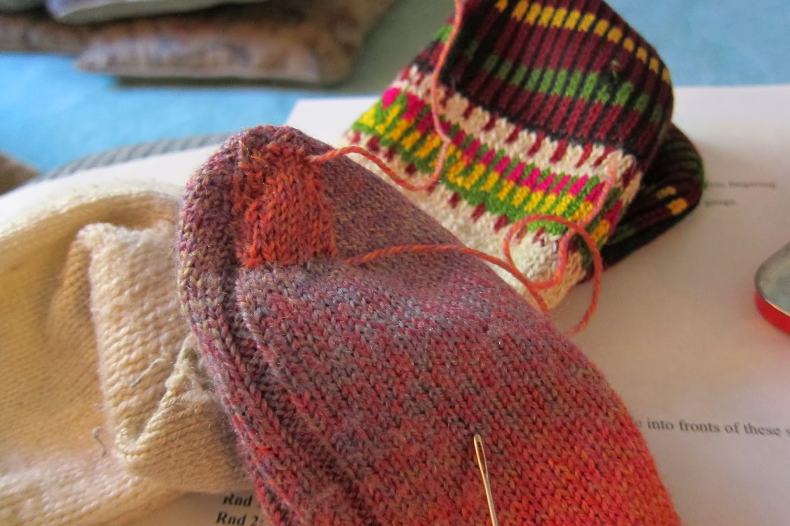The Gauge Wars: Darning Hand Knit Socks