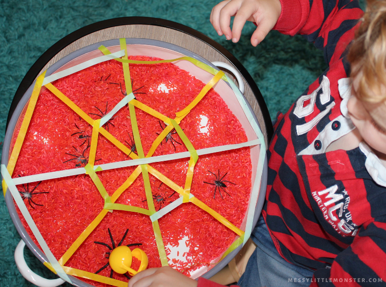 Spider Sensory Bin - Messy Little Monster