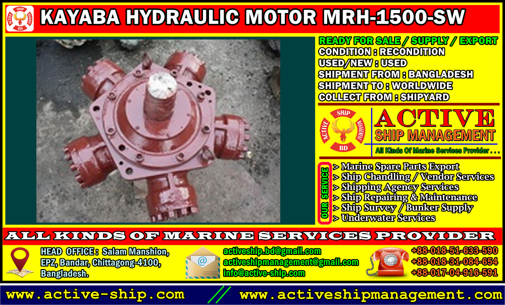 KAYABA HYDRAULIC MOTOR MRH-1500-SW - Marine Spare Parts Exporter