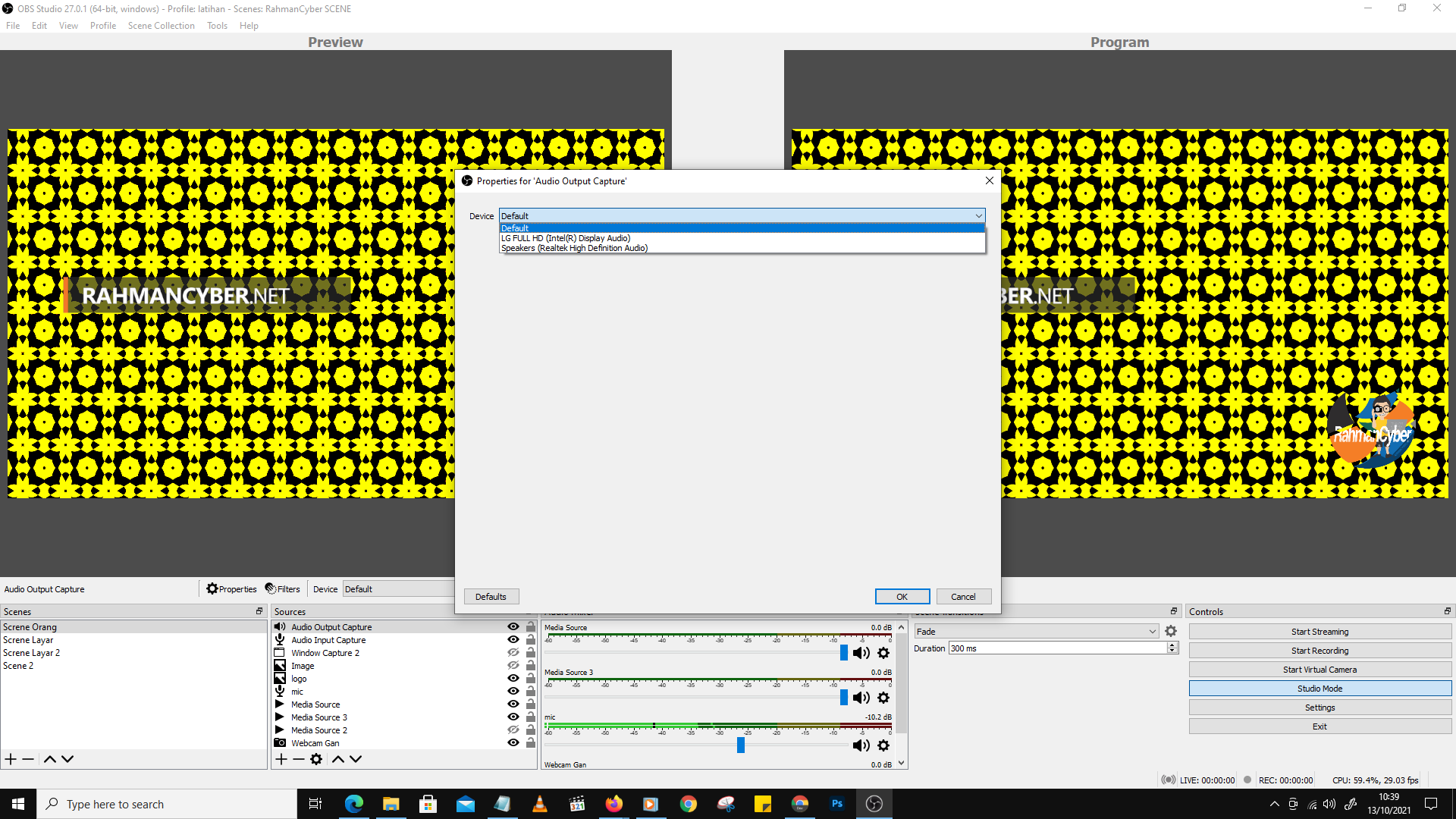 Cara Mixing berbagai Source dengan OBS (Open Broadcaster Software)