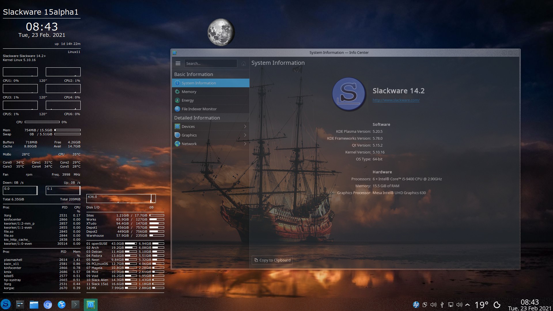 Byteria: Slackware 15.0 KDE