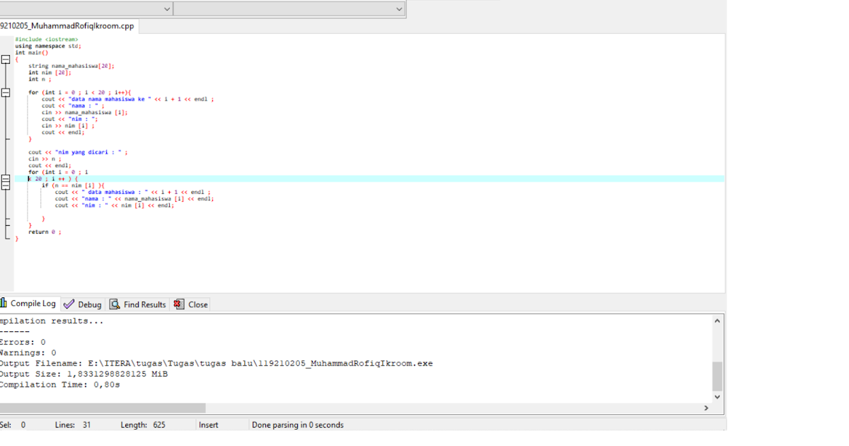 Ketikan Dari Manusia Yang Sukanya Rebahan : bikin program array untunk ...