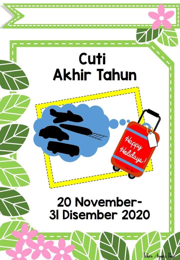 Muat Turun / Download Divider RPH Semua Cuti 2020 untuk Buku Rekod Mengajar