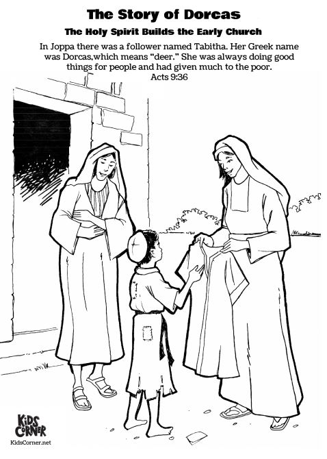 Tabitha Acts Page Coloring Pages