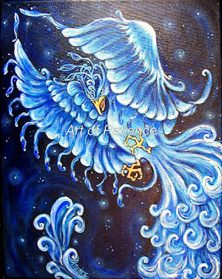 Art of 'Patience': By Especial Request: "Blue Phoenix" Painting....