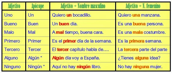 LA APÓCOPE DE PALABRAS EN ESPAÑOL - Estudia y practica. - BLOG DE ...