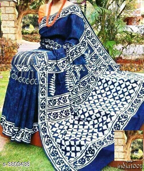 Cotton Saree:₹738/- Free COD whatsapp+919199626046