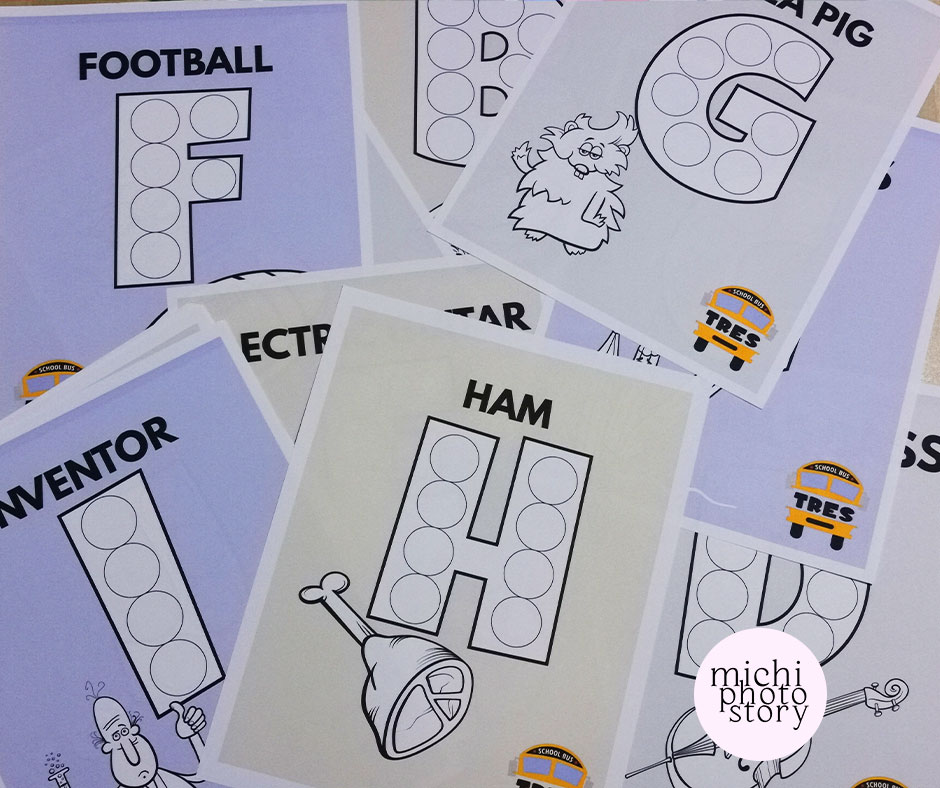 Michi Photostory: Printable Alphabet Dot Marker