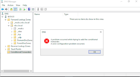 How to create conditional forwarder for a sub domain ( DNS delegation )