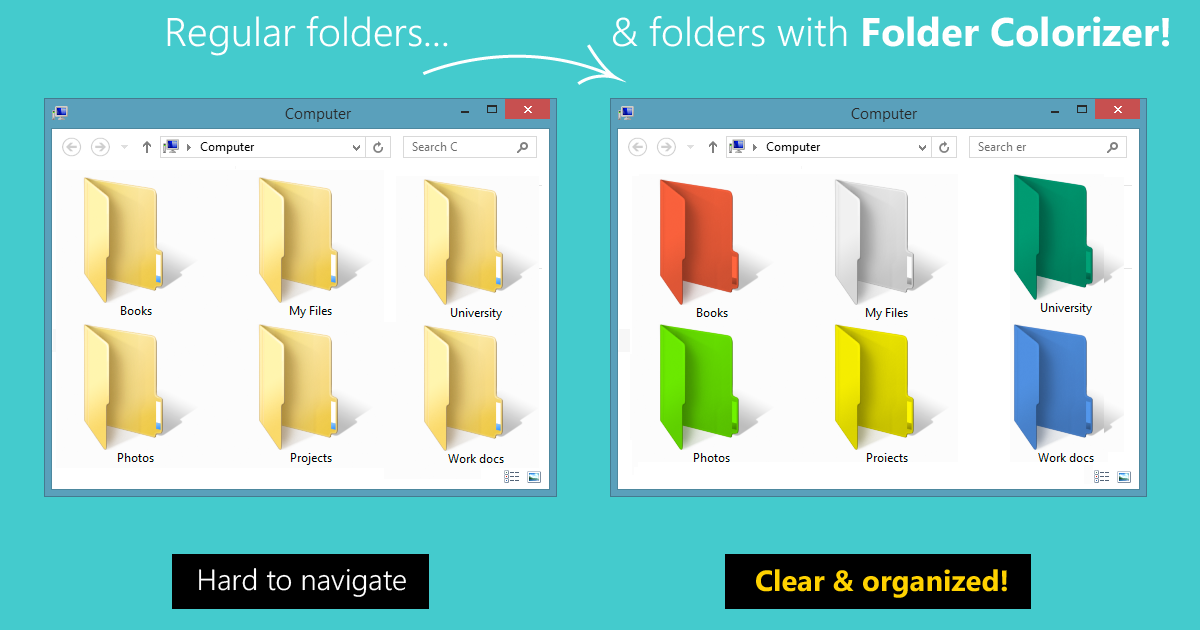 Folder Colorizer 2 - Χρωματίστε τους φακέλους του υπολογιστή σας