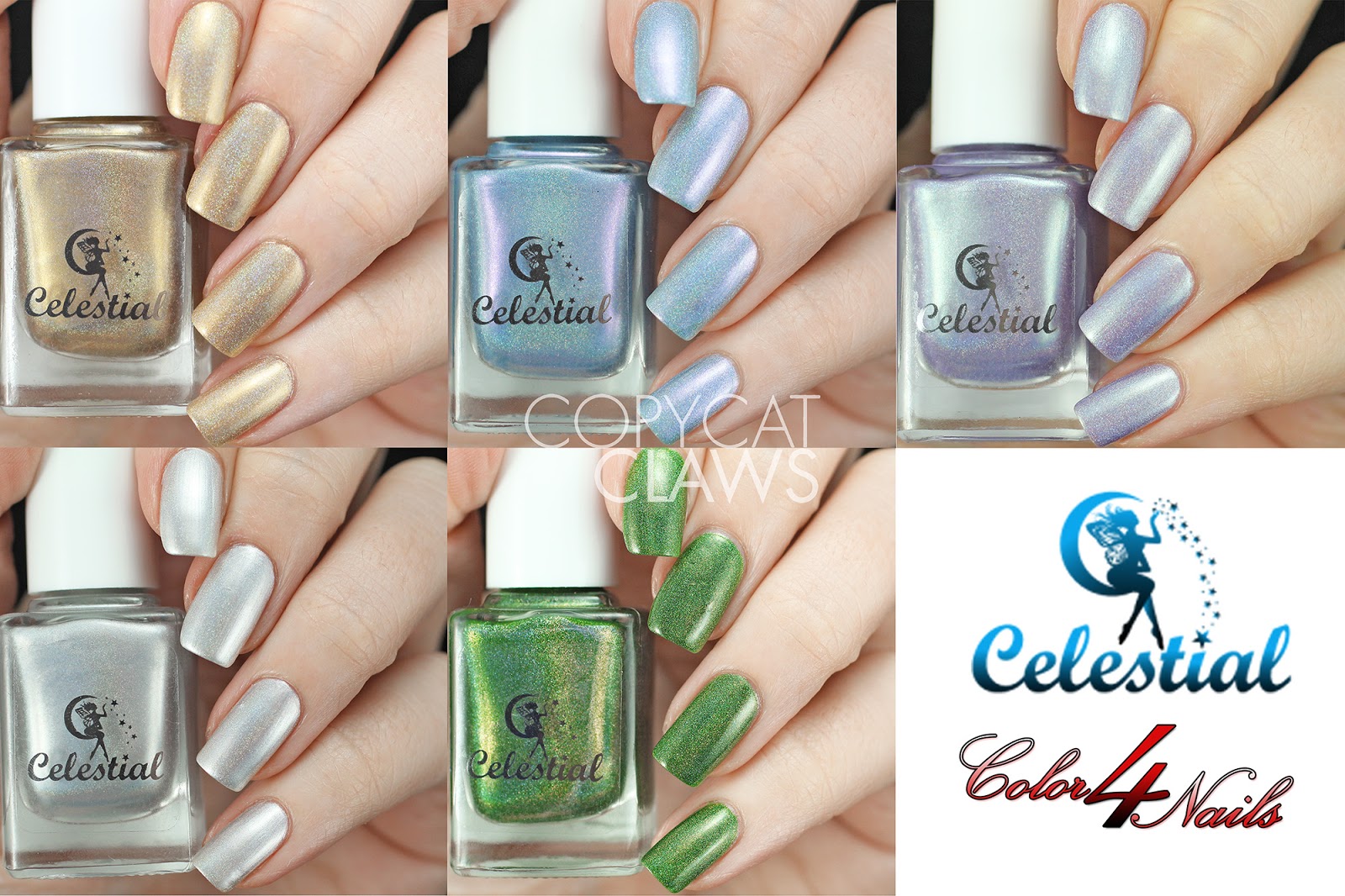 Copycat Claws: Celestial Cosmetics Rainbows & Unicorns Swatches and Review