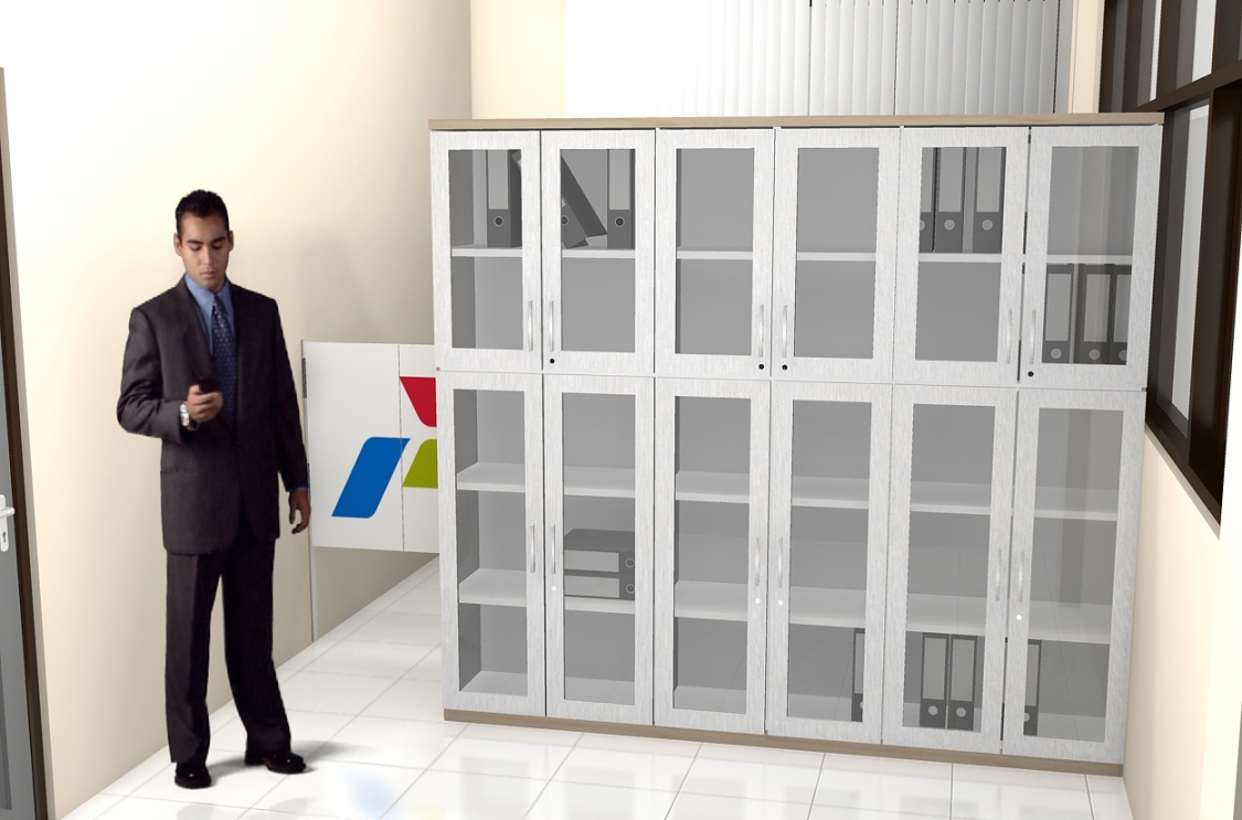 Lemari Dokumen Kantor Bahan Multiplek HPL Modular System | Rak File ...